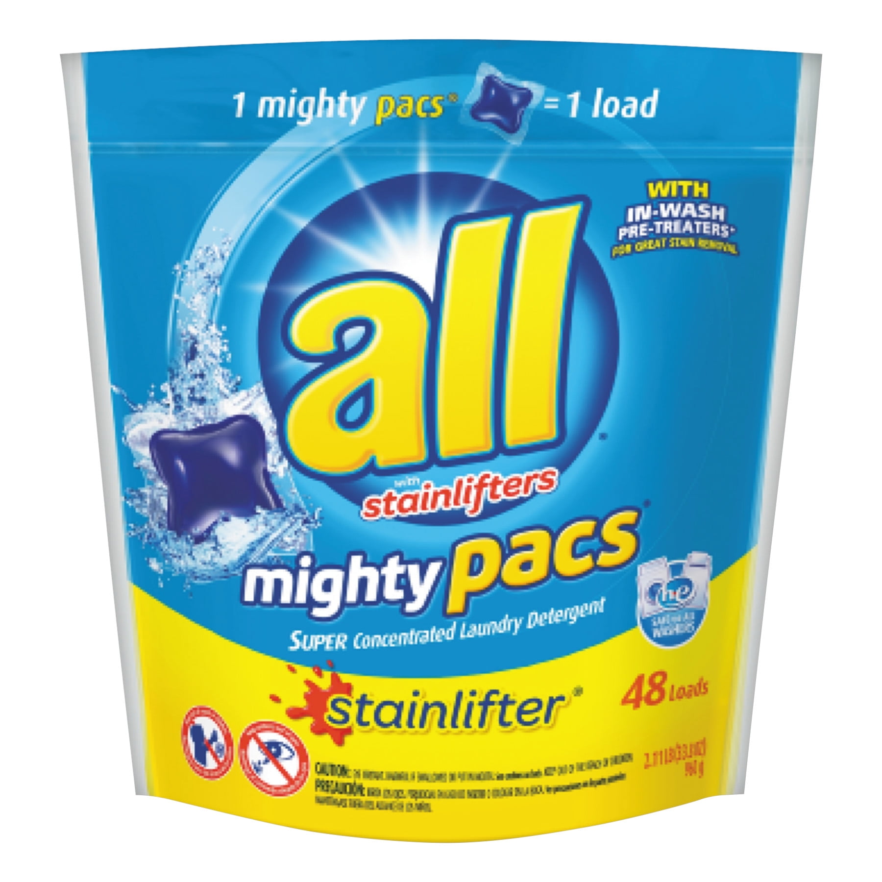 Mighty Pacs Super Concentrated Laundry Detergent, 48 Pacs - Walmart.com