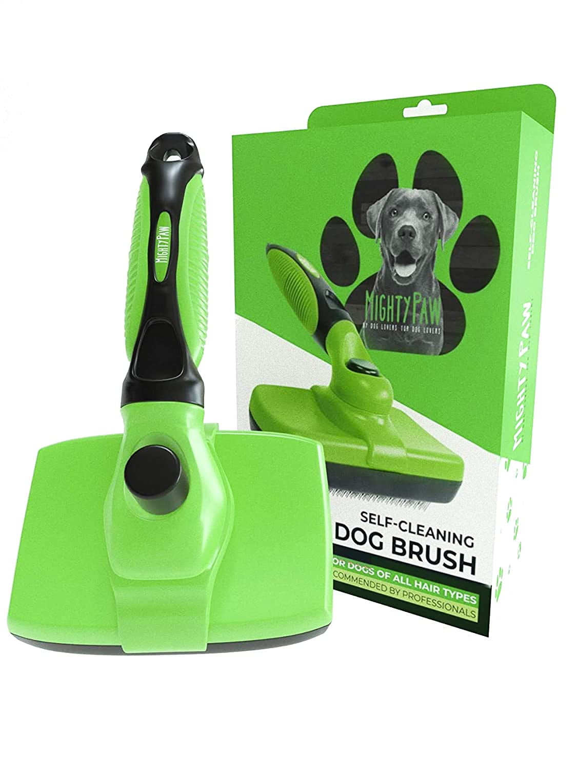 Mighty Paw Dog Grooming Brush | Durable Self-Cleaning Pet Brush. 100% ...