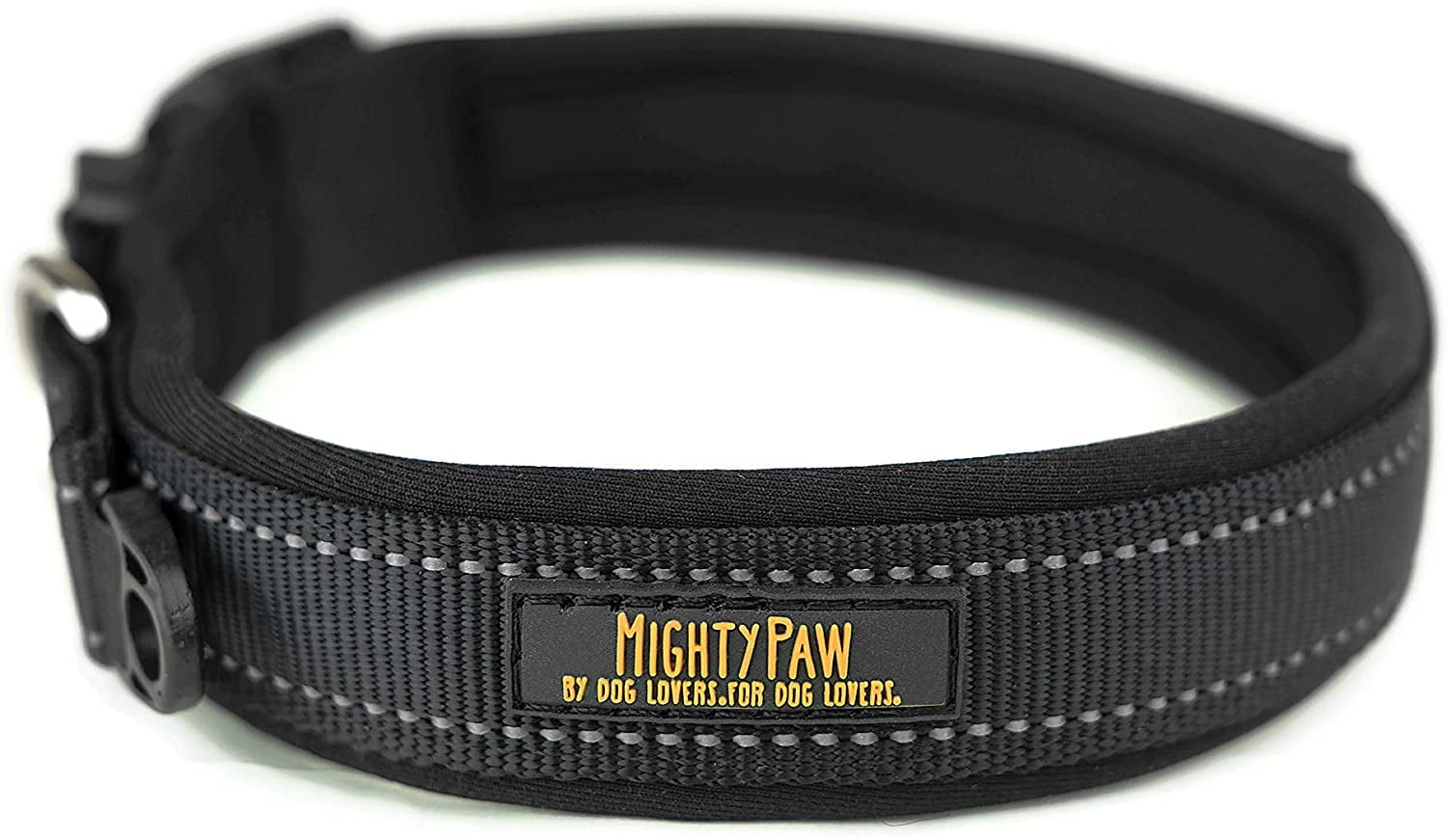Mighty Paw Neoprene Padded Dog Collar, Sports Collar with Reflective ...