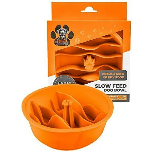Mighty Paw Slow Feed Dog Bowl Insert | Food Eating Puzzle Maze Feeder ...