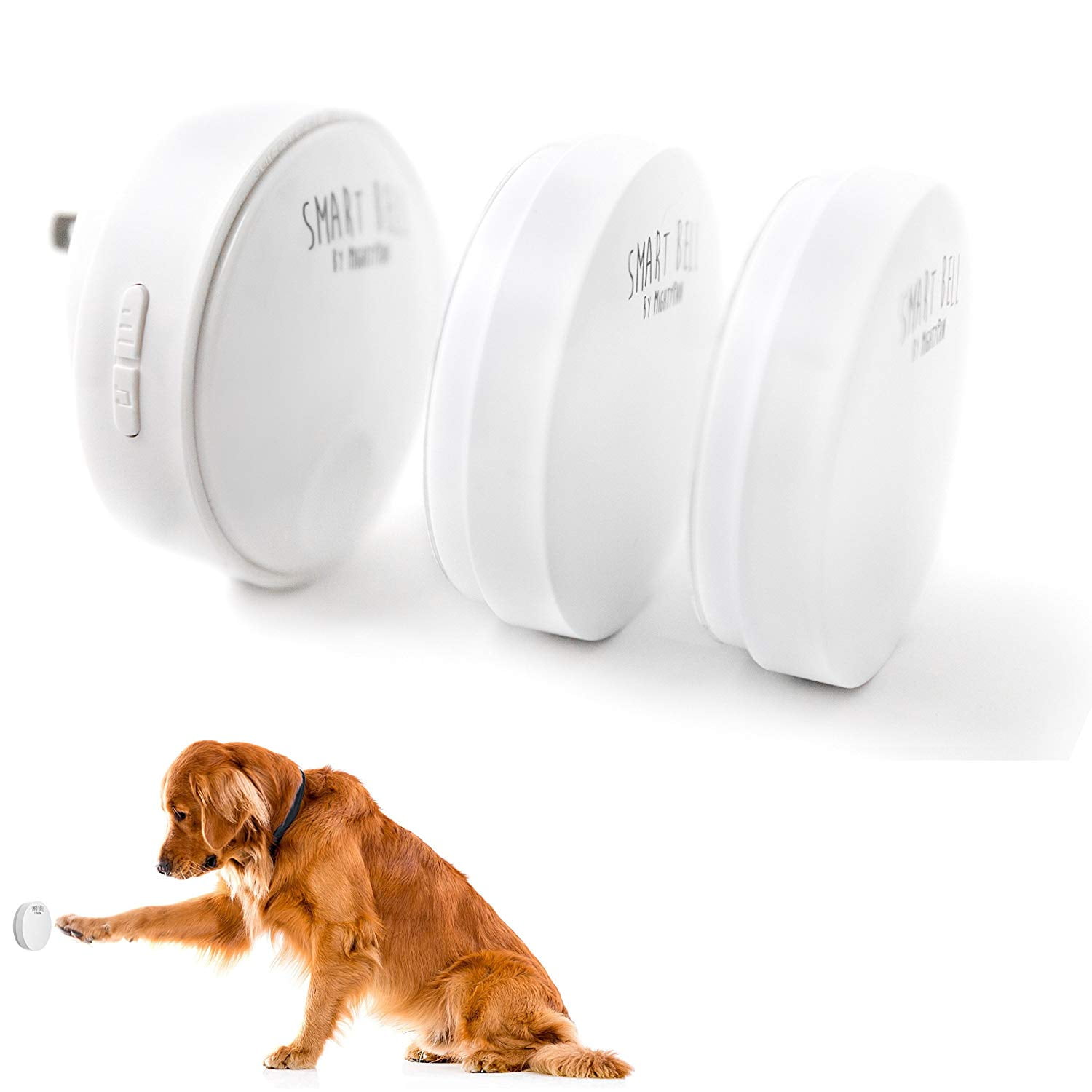 Mighty Paw Smart Bell 2.0 Dog Doorbell. Puppy Potty Training Press Button Door Bell
