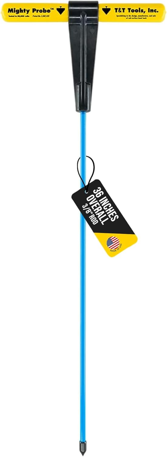 Mighty Probe Insulated Metal Soil Probe - 36-Inch Long Overall, w/ 3/8 ...