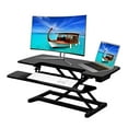 Mighty Rock 38 Inch Ergonomic Standing Desk Converter, Dual Monitor ...