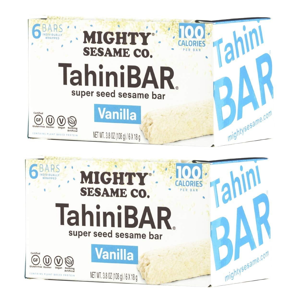 Mighty Sesame Tahini Bars Vanilla 6 Count Energy Snack - Walmart.com