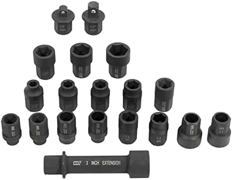 Mighty Seven MA52019 19-Piece Hex Thru-Hole Socket Set, Mechanic Tool ...