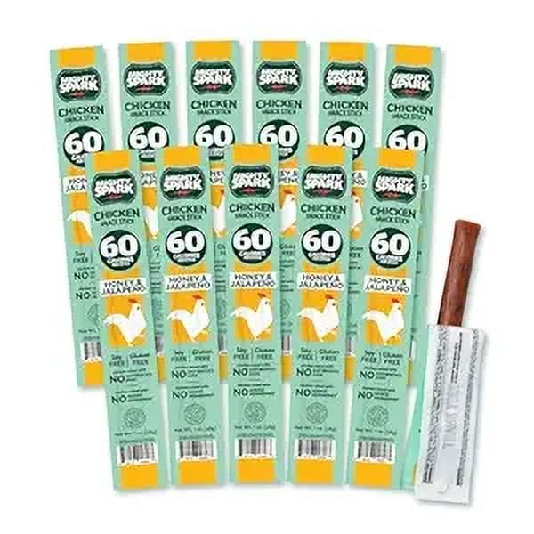 Mighty Spark Chicken Snack Sticks, Honey and Jalapeno, 60 Calories ...