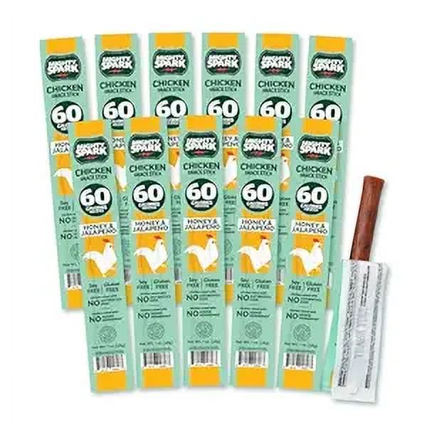 Mighty Spark Chicken Snack Sticks, Honey and Jalapeno, 60 Calories ...