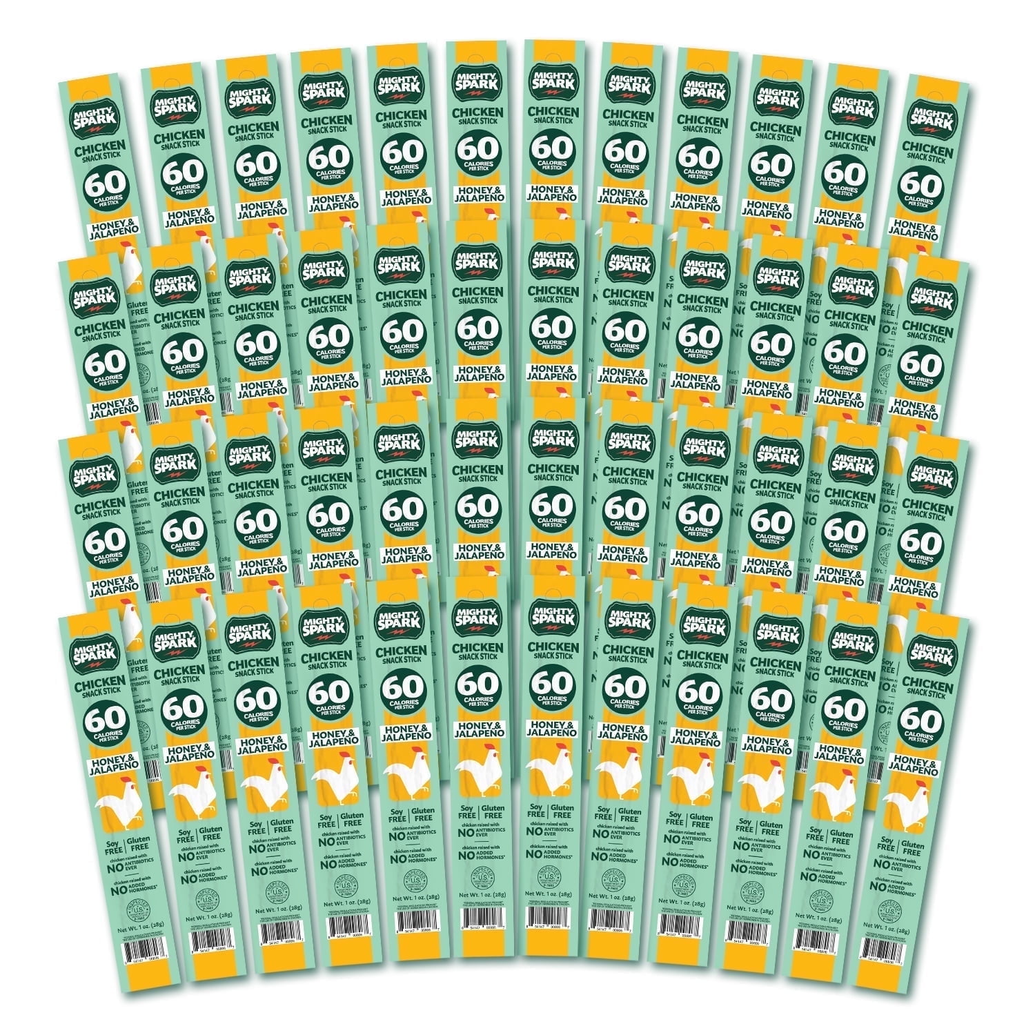 Mighty Spark Honey Jalapeno Chicken Snack Stick, Spicy Meat, Gluten ...
