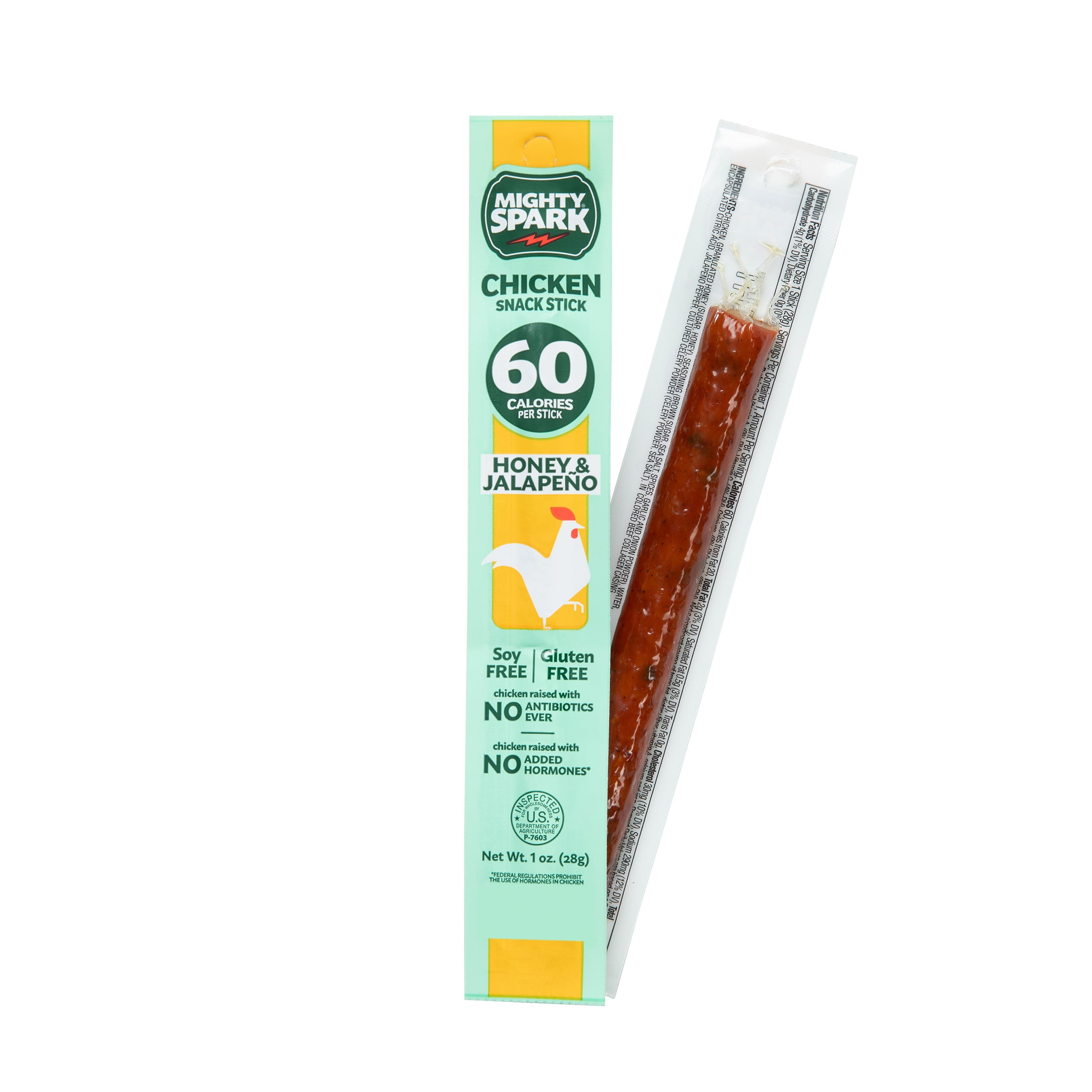Mighty Spark Honey & Jalapeno Chicken Snack Stick, 1 oz - Walmart.com