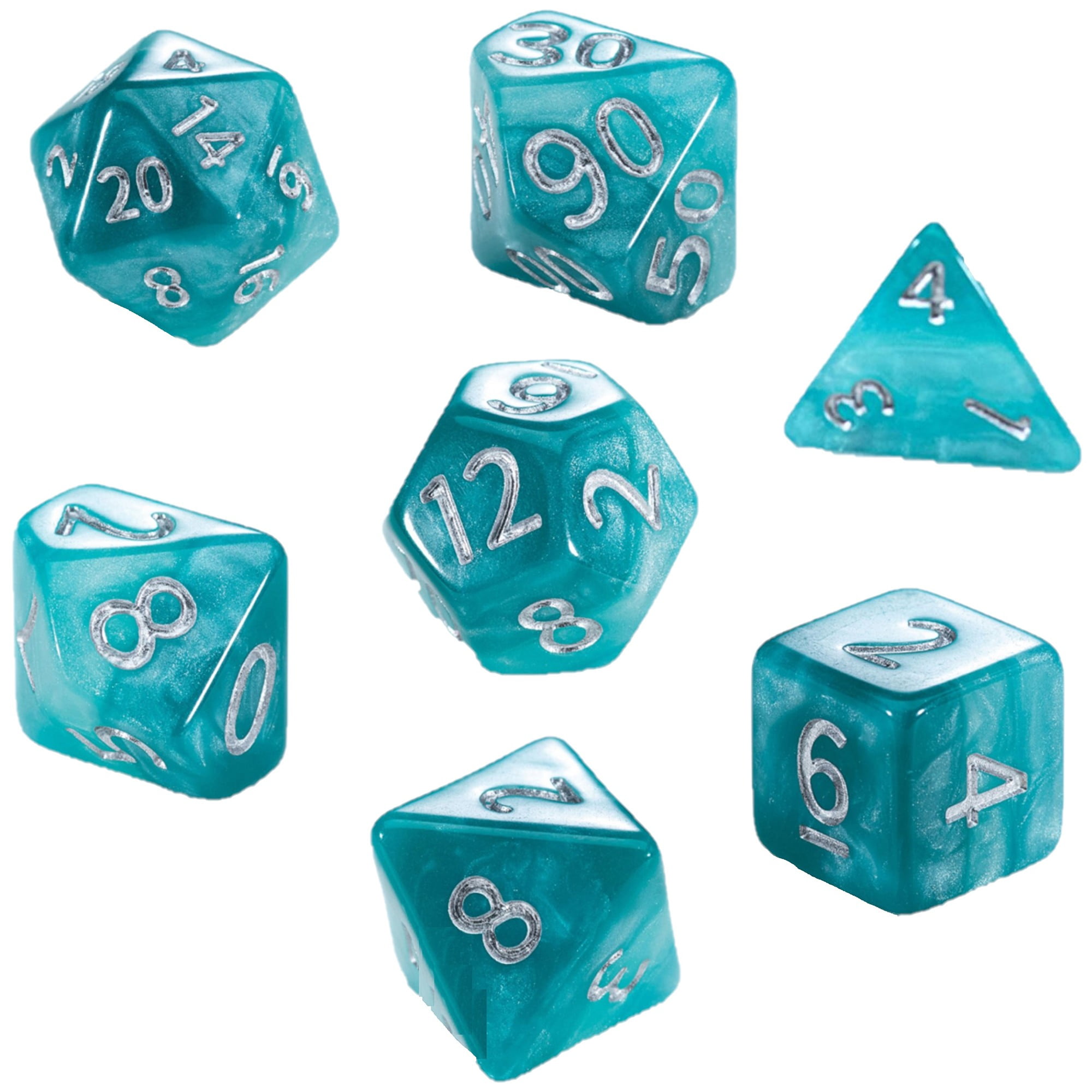 Mighty Tiny Dice: Caribbean Tide Dice Set - 7 Piece Roleplaying Dice ...