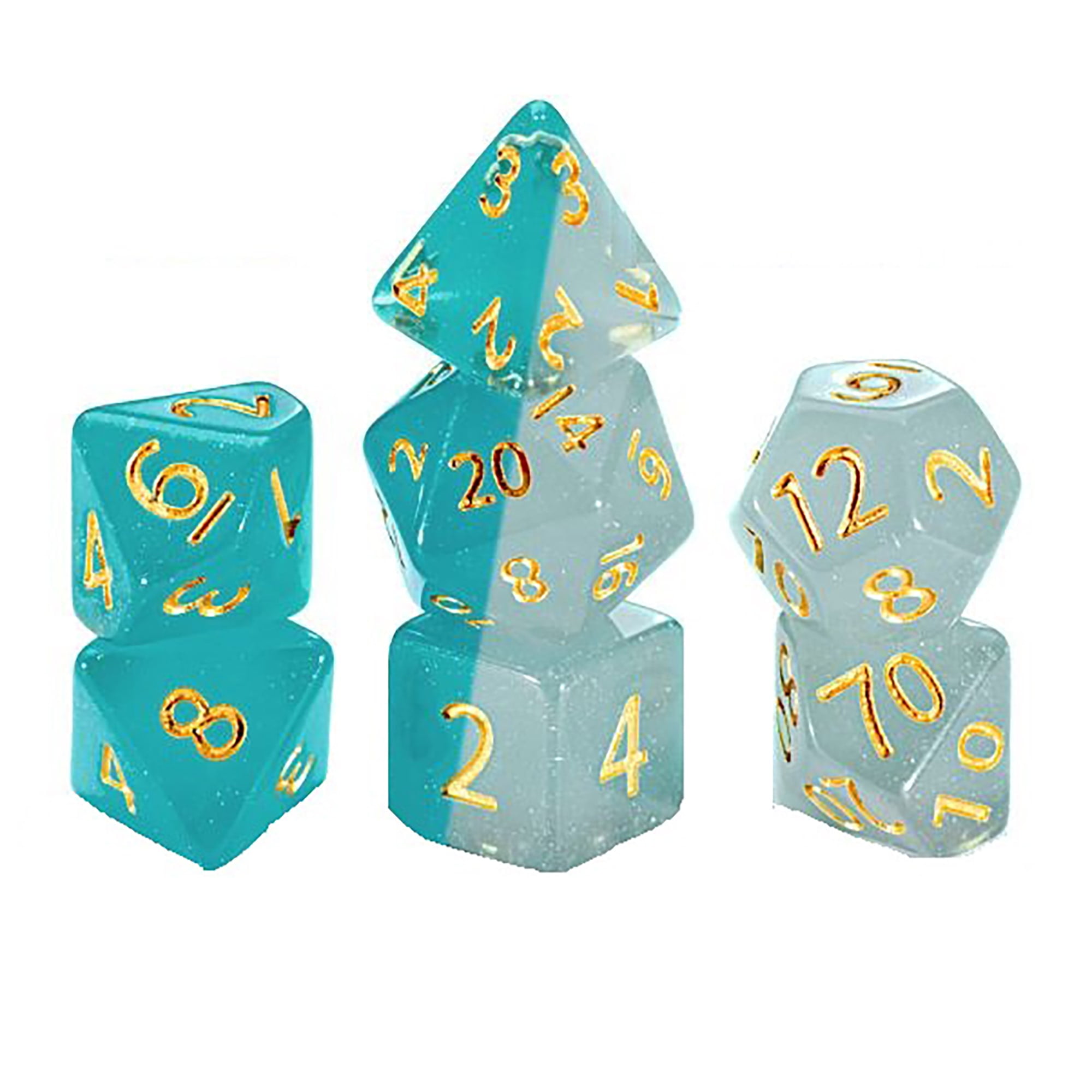 Mighty Tiny Dice: Metamorph - Change Color In The Heat Of Your Hand, 7 Piece RPG Dice Set, Gate ...