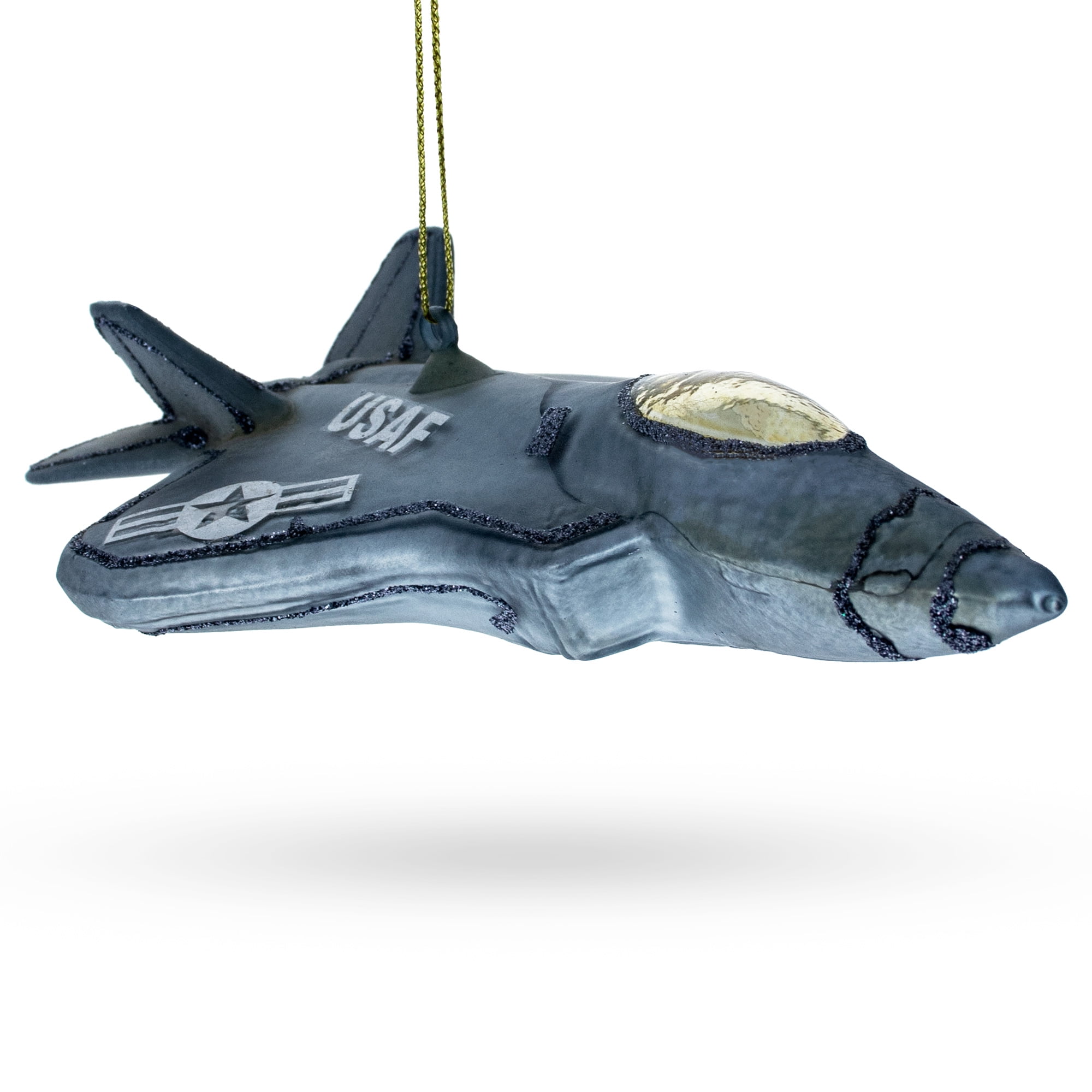 US Army Fighter Jet Glass Christmas Ornament - Walmart.com