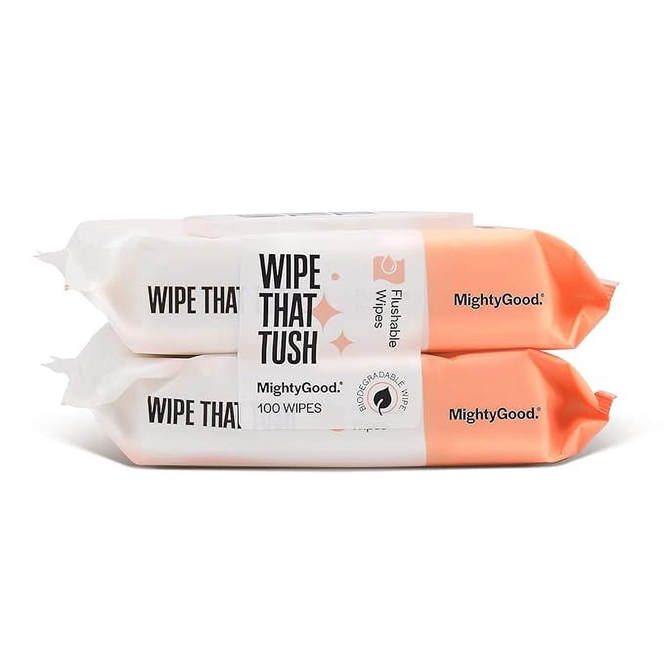 MightyGood Wipe That Tush Flushable Wipes 2x50 Hypoallergenic - Walmart.com