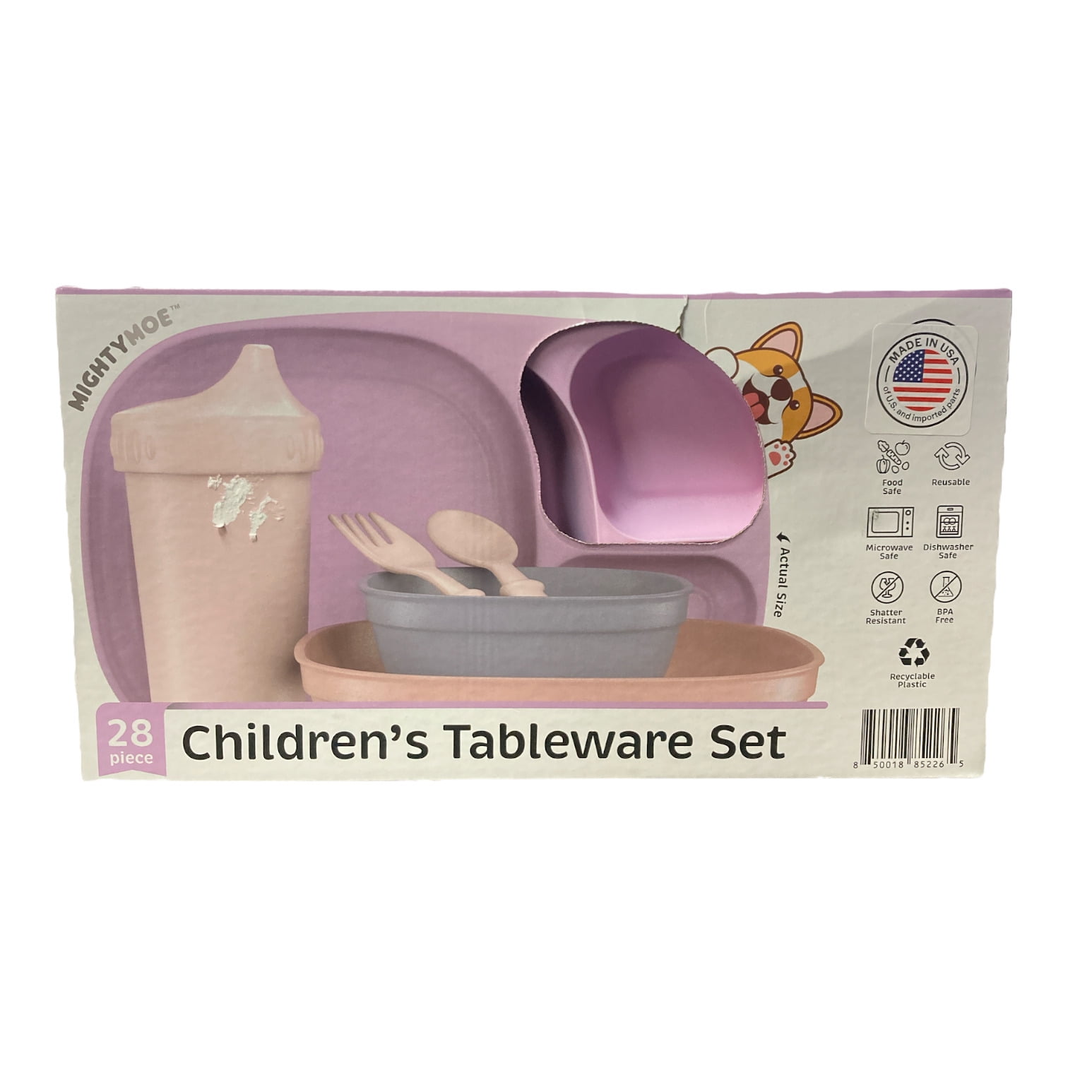 MightyMoe 28-Piece Children's Tableware Set - Blossom - Walmart.com