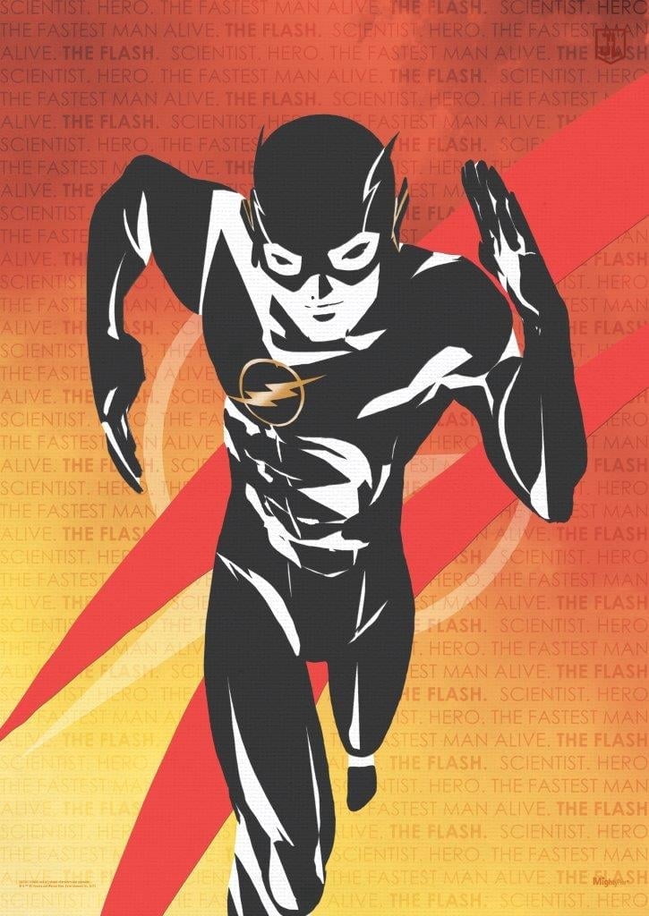 DC Comics (The Flash - Words) MightyPrint™ Wall Art MP17240346 ...