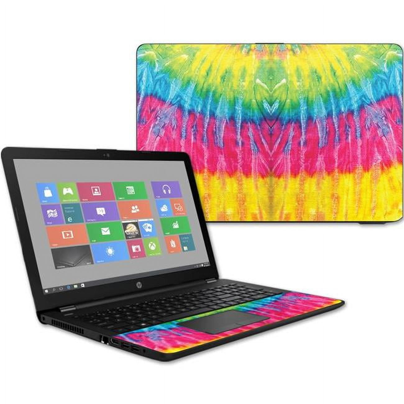 MightySkins CF-HP15T-Tie Dye 2 Carbon Fiber Skin Decal Wrap for HP 15T ...