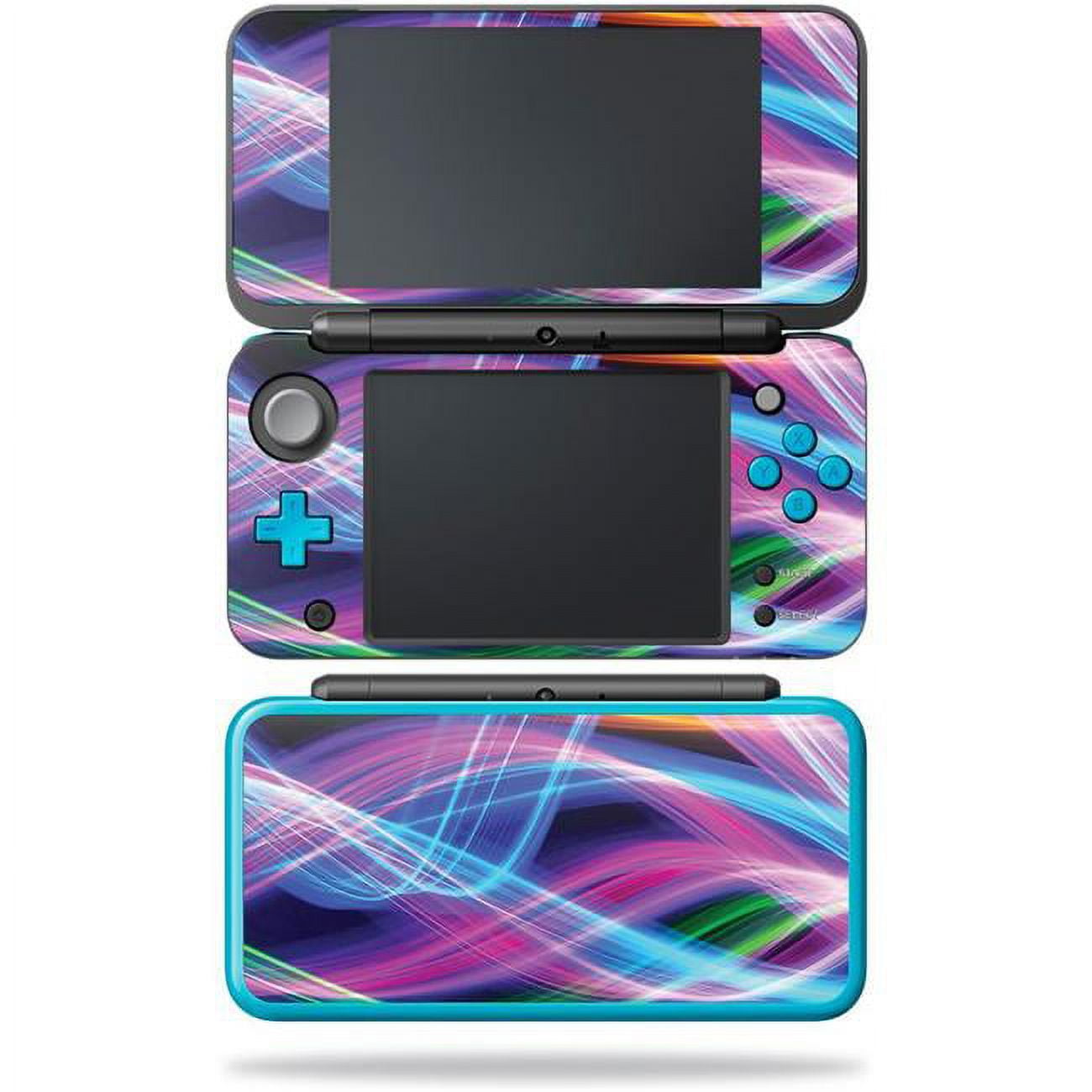 MightySkins CF-NI2DSXL-Light Waves Carbon Fiber Skin for Nintendo New ...