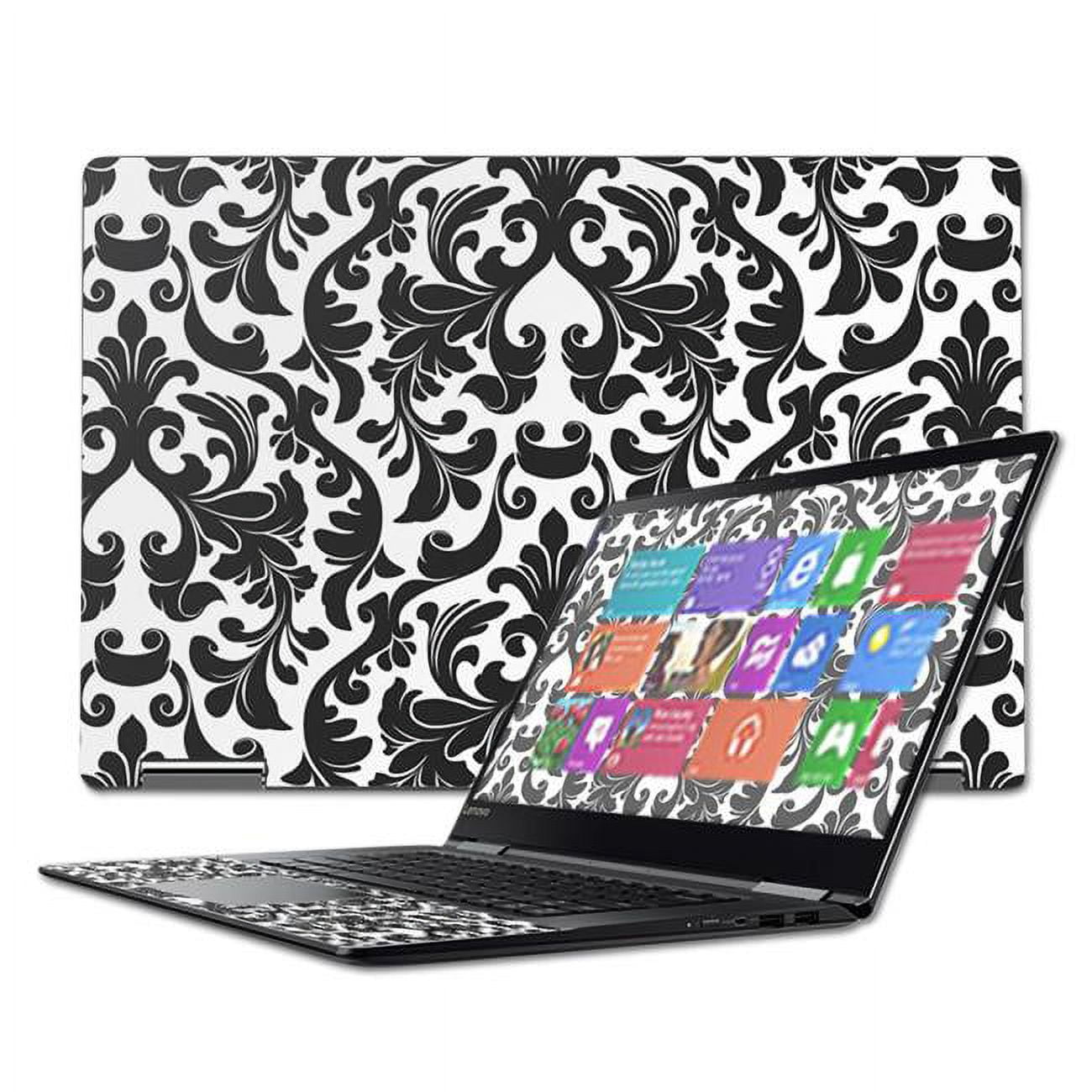MightySkins LENY71015-Black Damask Skin Decal Wrap for 15.6 in. Lenovo ...