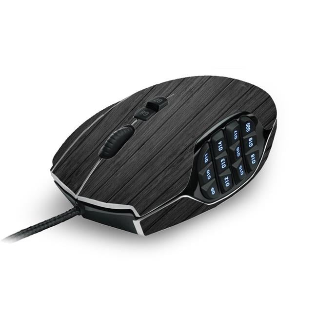 MightySkins LOGG600-Black Wood Skin for Logitech G600 MMO Gaming Mouse ...