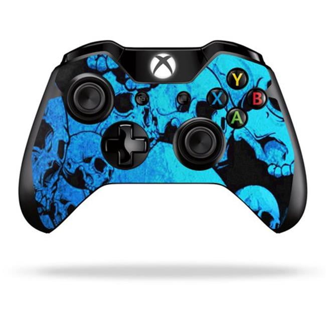 MightySkins MIXBONCO-Blue Skulls Skin Decal Wrap for Microsoft Xbox One ...