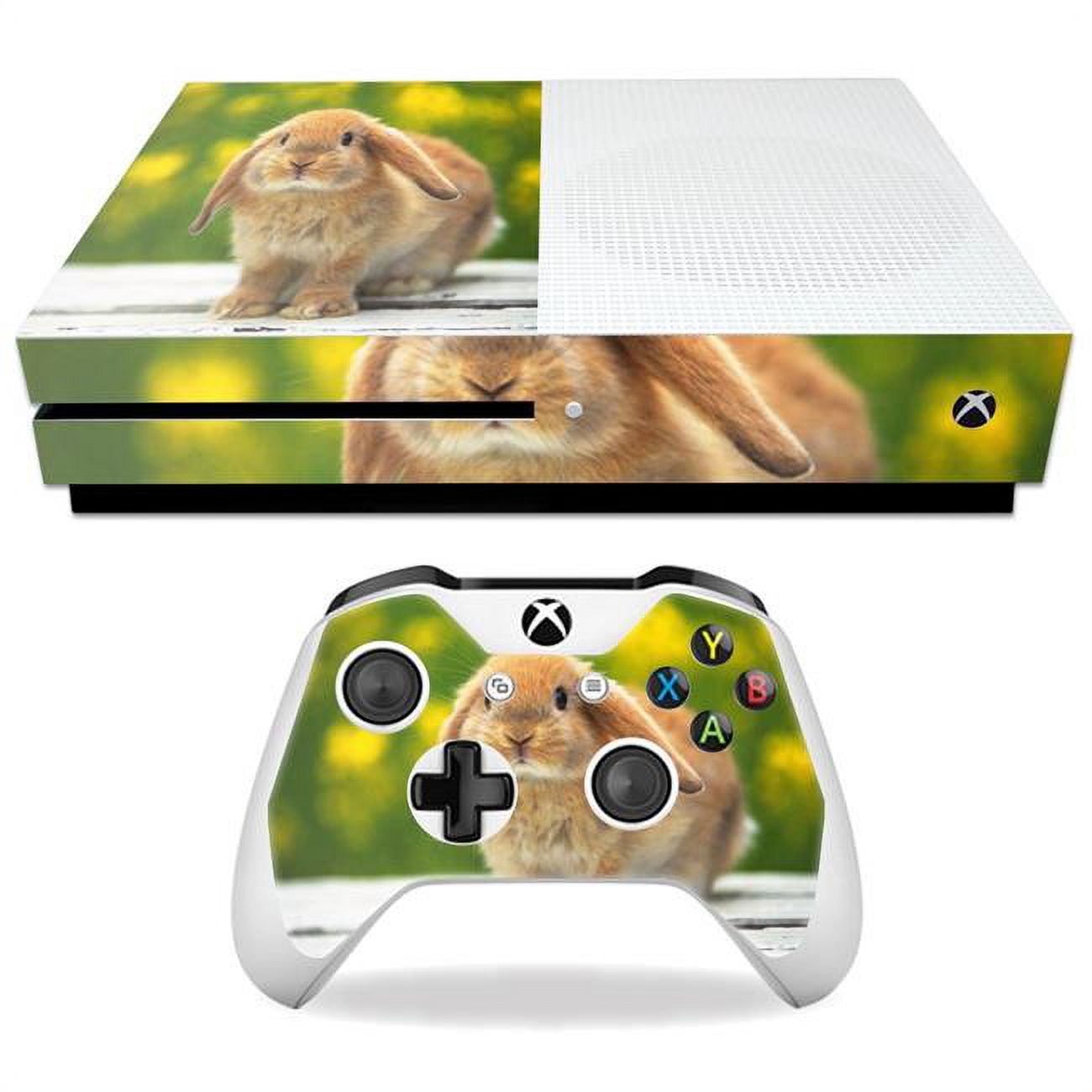 MightySkins MIXBONES-Rabbit Skin Decal Wrap for Microsoft Xbox One S ...