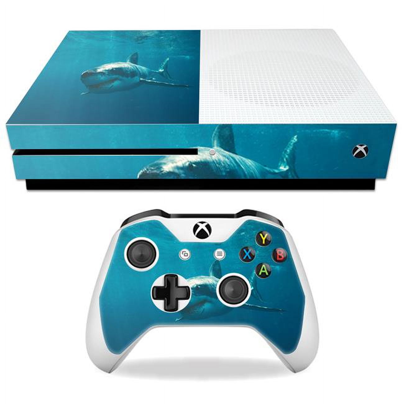 MightySkins MIXBONES-Shark Skin Decal Wrap for Microsoft Xbox One S ...