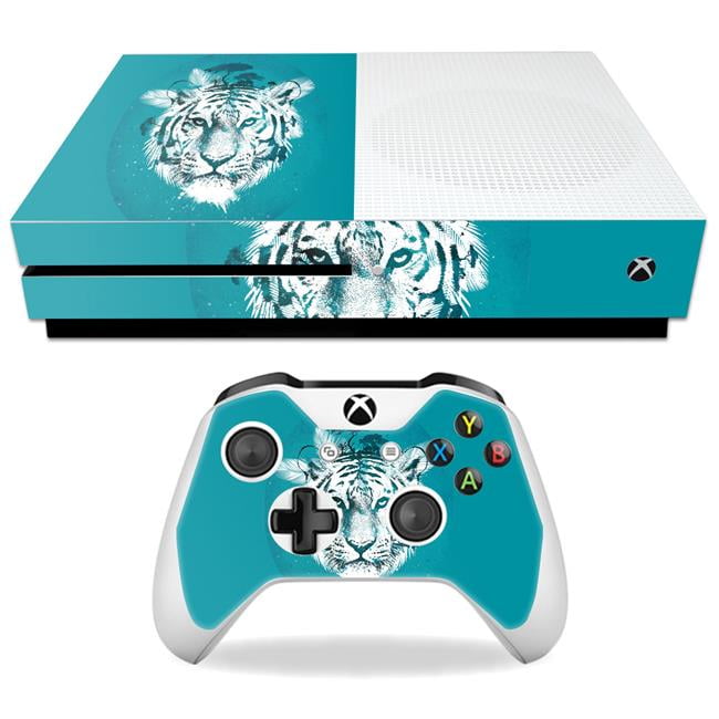 MightySkins MIXBONES-White Tiger Skin for Microsoft Xbox One S - White ...