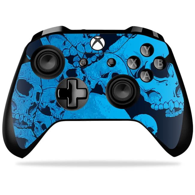 MightySkins MIXBONXCO-Blue Skulls Skin Decal Wrap for Microsoft Xbox ...