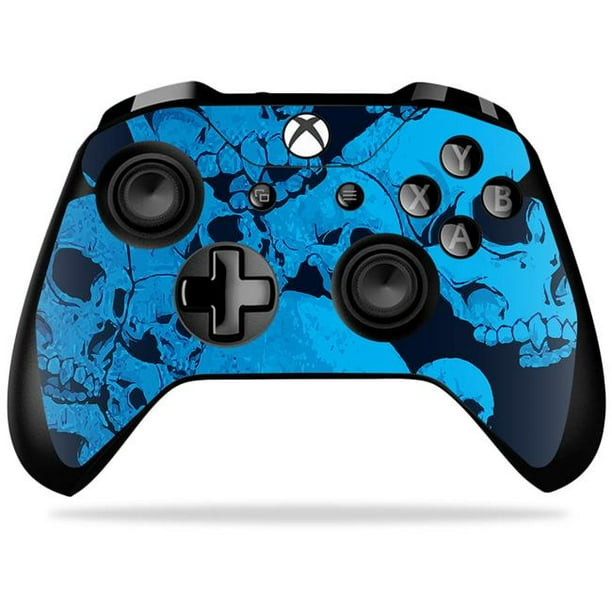 MightySkins MIXBONXCO-Blue Skulls Skin Decal Wrap for Microsoft Xbox ...