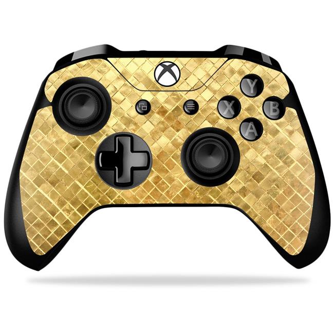 MightySkins MIXBONXCO-Gold Tiles Skin Decal Wrap for Microsoft Xbox One ...