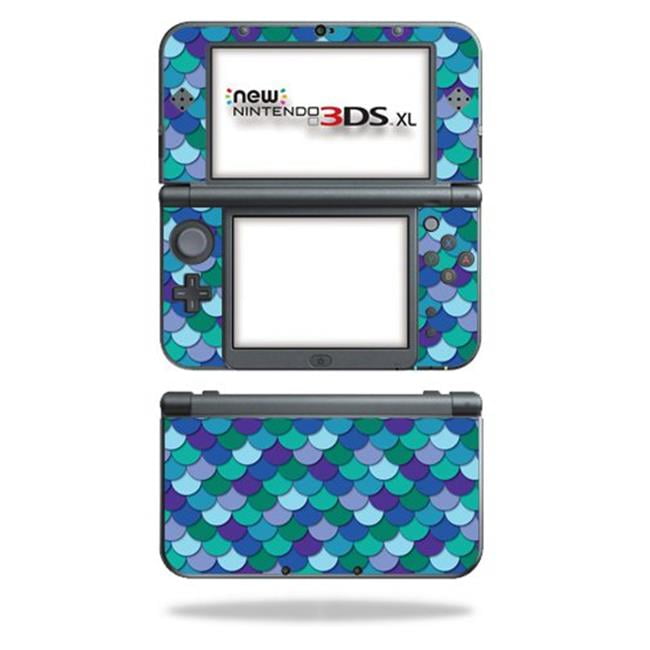 MightySkins NI3DSXL2-Blue Scales Skin Decal Wrap for New Nintendo 3DS ...