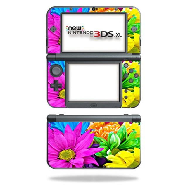 MightySkins NI3DSXL2-Colorful Flowers Skin Decal Wrap for New Nintendo ...