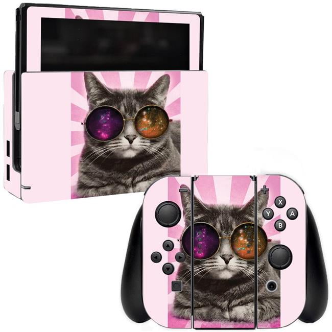 MightySkins NISWI-Galaxy Cat Skin Decal Wrap for Nintendo Switch ...