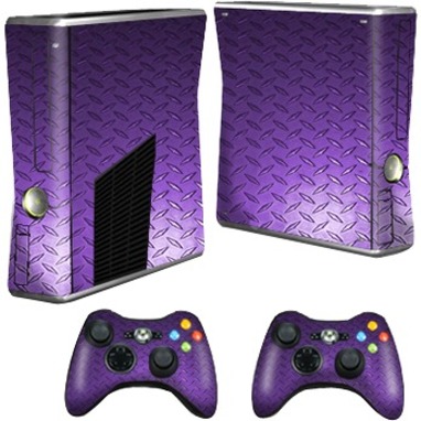 MightySkins Purple Diamond Plate, Microsoft Xbox 360 S Slim System ...
