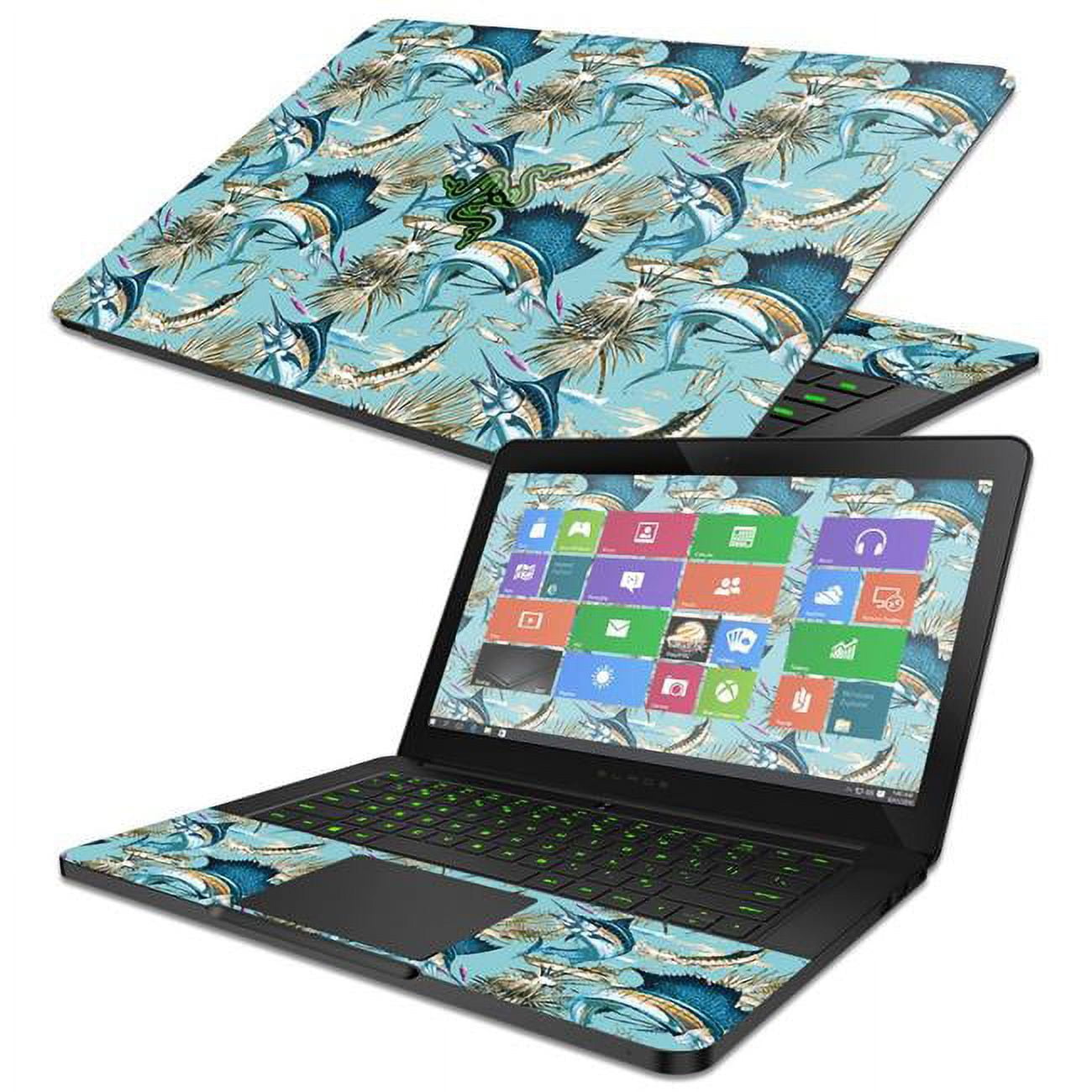 MightySkins RABL14-Island Fish Skin for 14 in. 2014-2017 Razer Blade ...