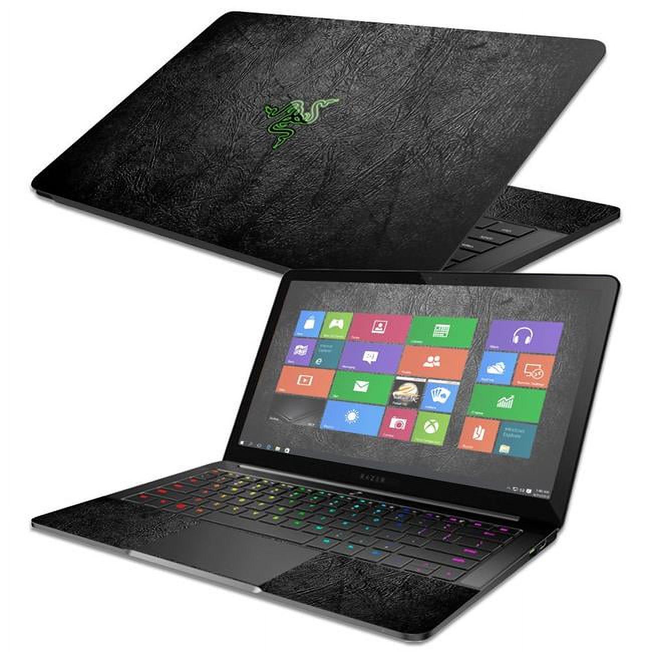 MightySkins RABLSTE13-Black Leather Skin for 13.3 in. 2017 Razer Blade ...