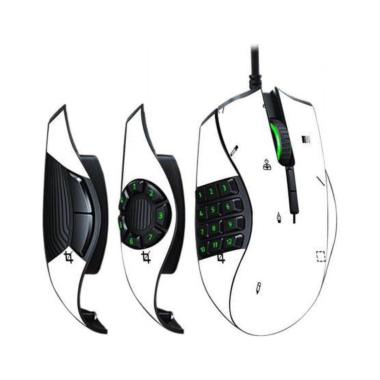 MightySkins RANATR-Pixel Pattern Skin Decal Wrap for Razer Naga Trinity ...