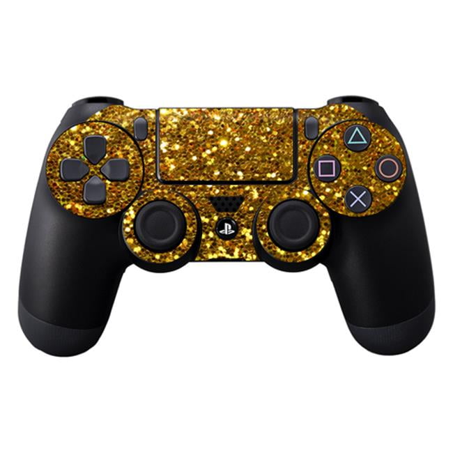 MightySkins SOPS4CO-Gold Glitter Skin Decal Wrap for DualShock PS4 ...