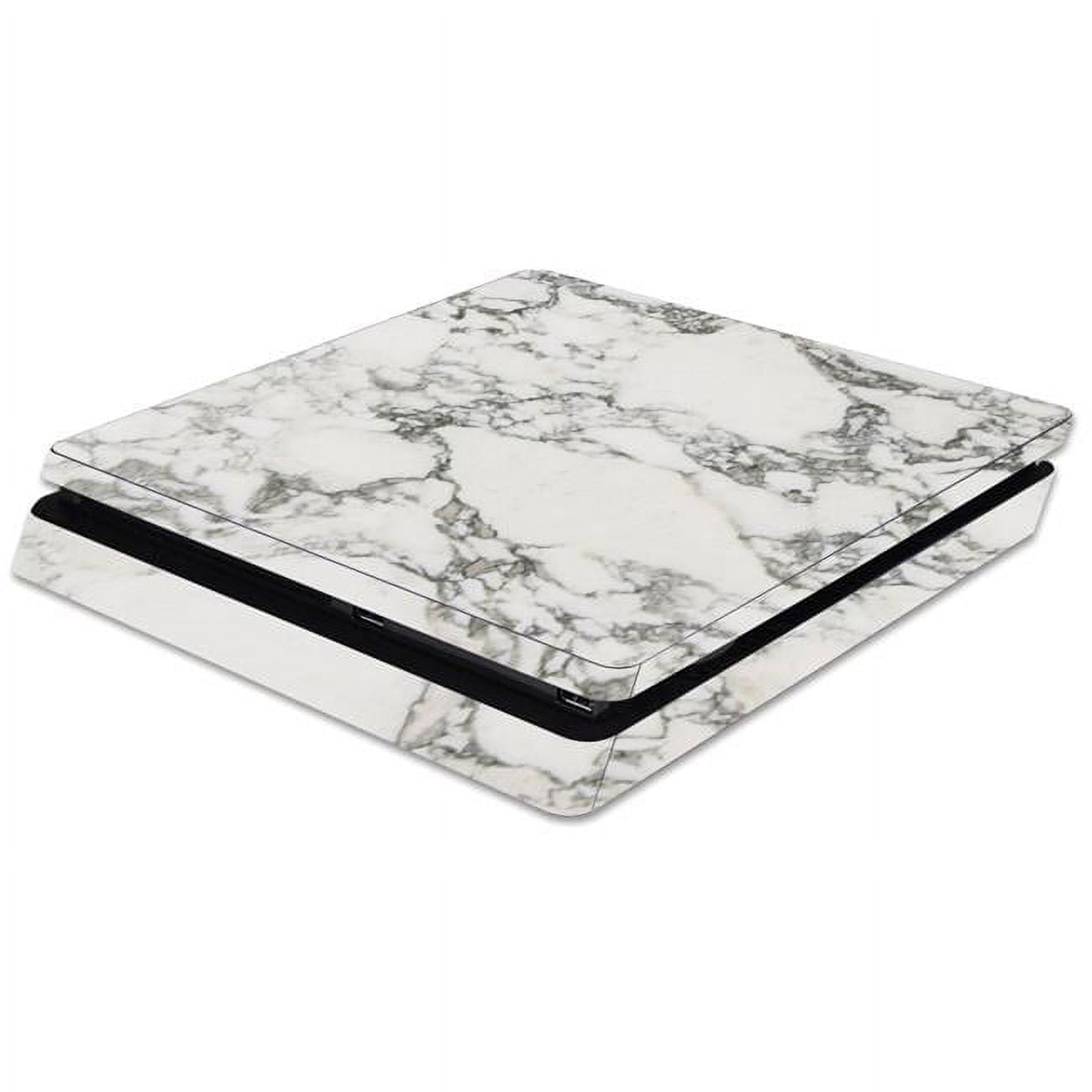 MightySkins SOPS4SL-White Marble Skin for Sony PS4 Slim Console, White ...