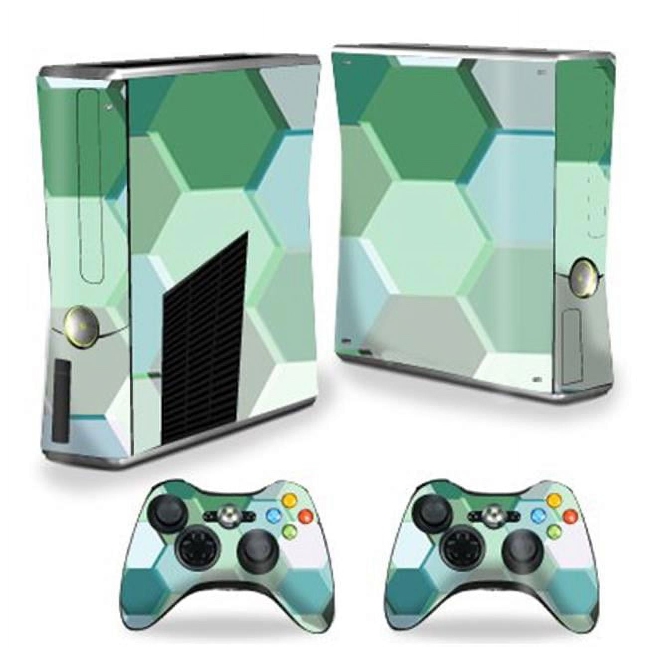MightySkins XBOX360S-Hexagon Tiles Skin Decal Wrap for Xbox 360 S Slim ...