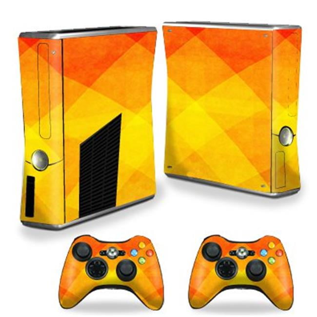 MightySkins XBOX360S-Orange Texture Skin Decal Wrap for Xbox 360 S Slim ...