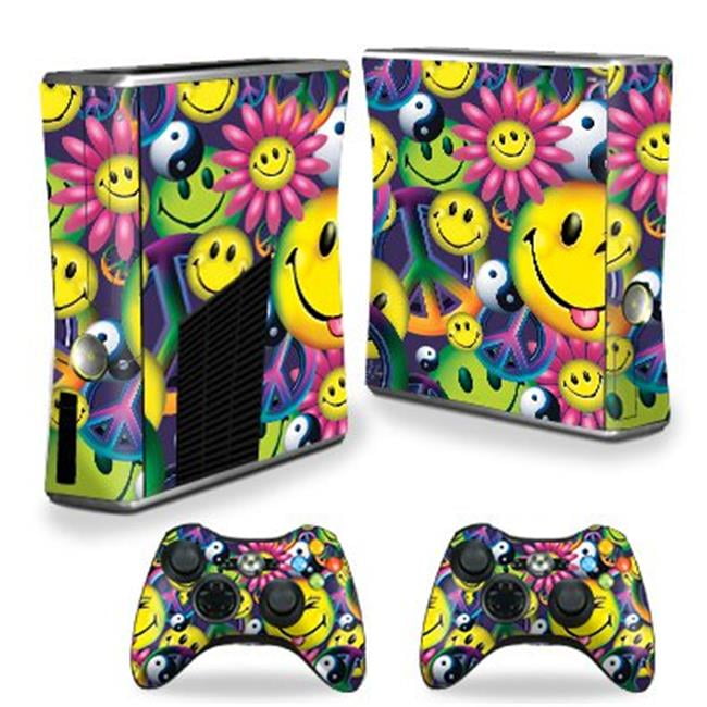 MightySkins XBOX360S-Peace Smile Skin Decal Wrap for Xbox 360 S Slim ...
