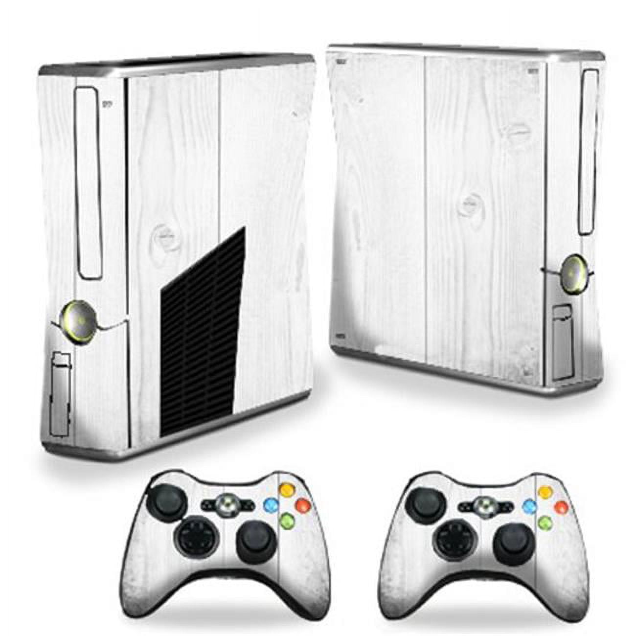 MightySkins XBOX360S-White Wood Skin Decal Wrap Cover for Xbox 360 S ...