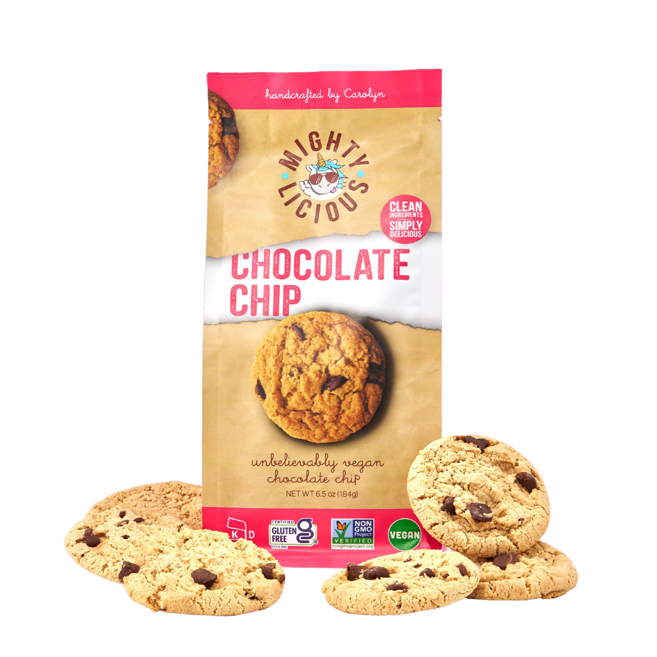 Mightylicious Gluten-Free Vegan Chocolate Chip Cookies, Baked, 6.5 oz ...
