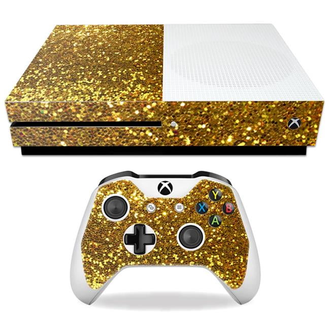 Mightyskins MIXBONES-Gold Glitter Skin Decal Wrap for Microsoft Xbox ...