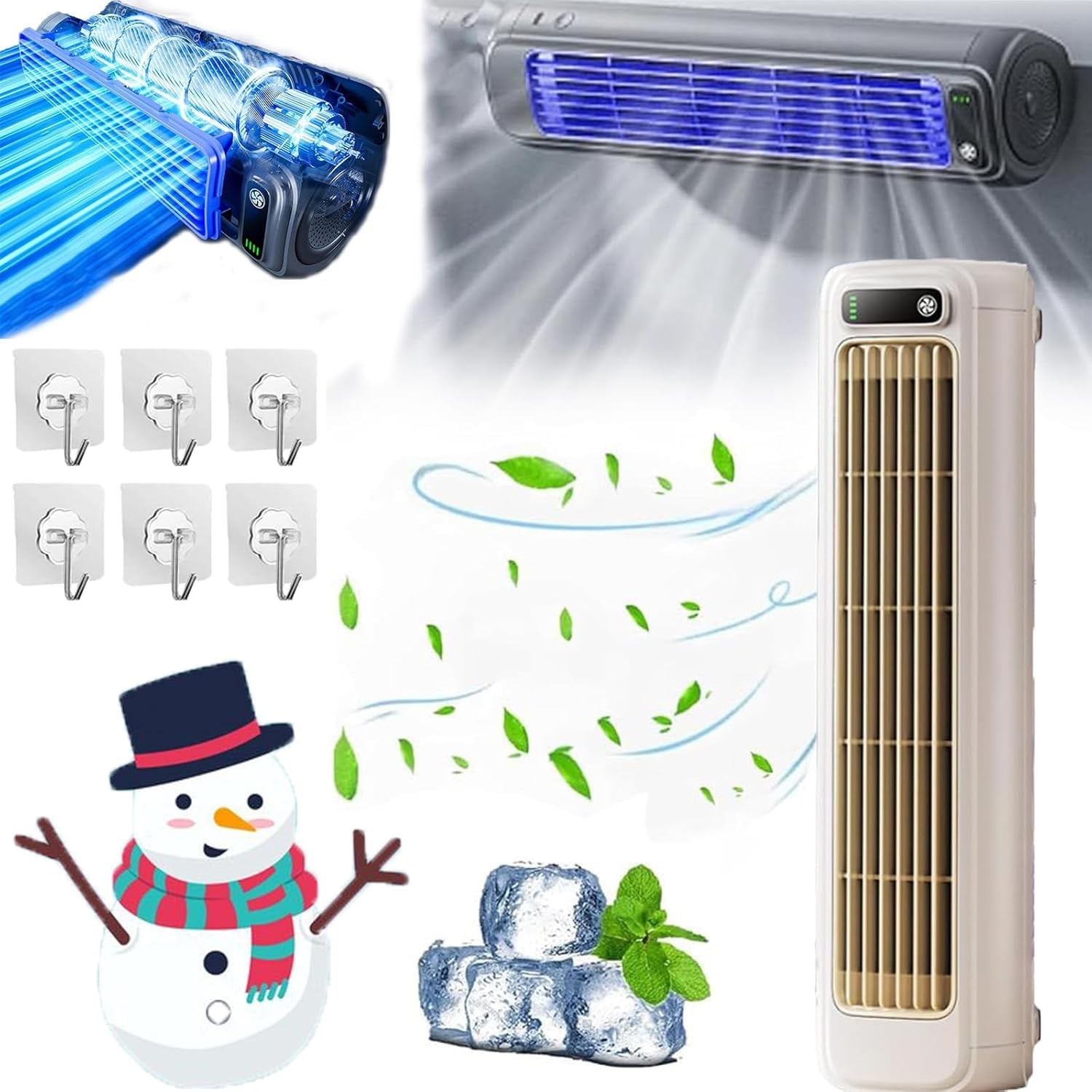 Migilife Cooling Ace Portable Air Conditioner, 3 Speeds, Rechargeable ...