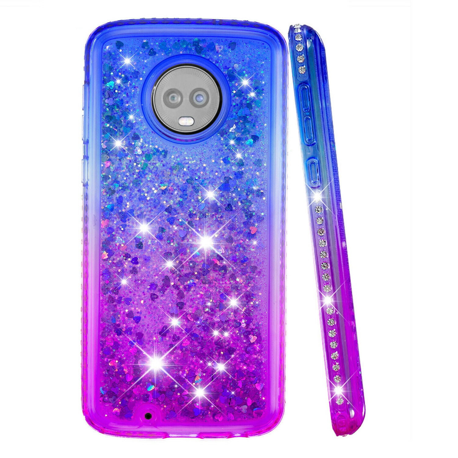 Mignova Motorola G6 Flash case,[Durable and Cute] Colorful Quicksand ...