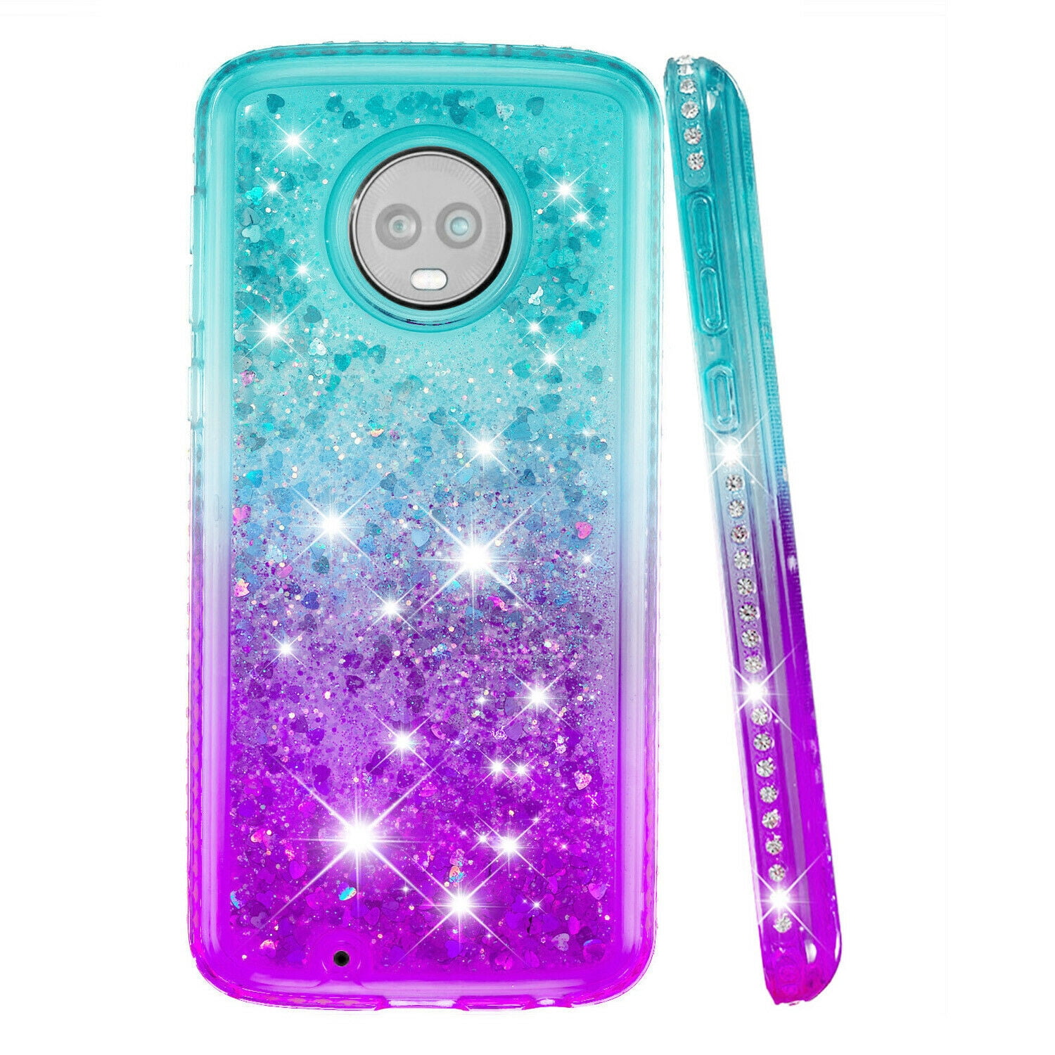 Mignova Motorola G6 Flash case,[Durable and Cute] Colorful Quicksand ...