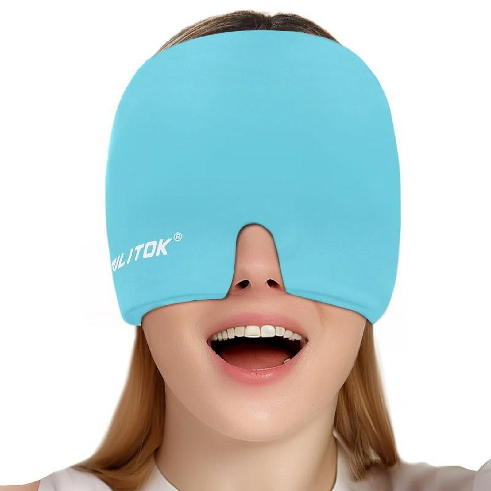 Migraine Headache Relief Cap, Gel lce Head Wrap for Tension,puffy eyes ...