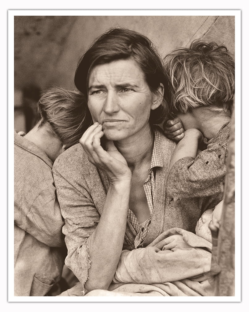 Migrant Mother Nipomo California - Black and White Historic Photograph ...